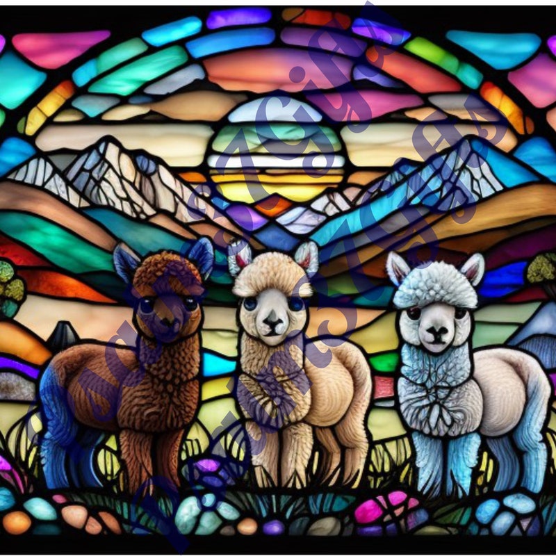 Alpaca Stained Glass - Etsy