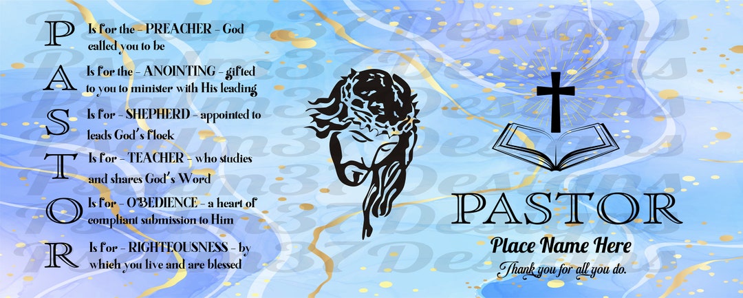 Pastor Appreciation Gift PNG Pdf Jpeg Sublimation Mug Wrap 11.5 by 4.5 ...