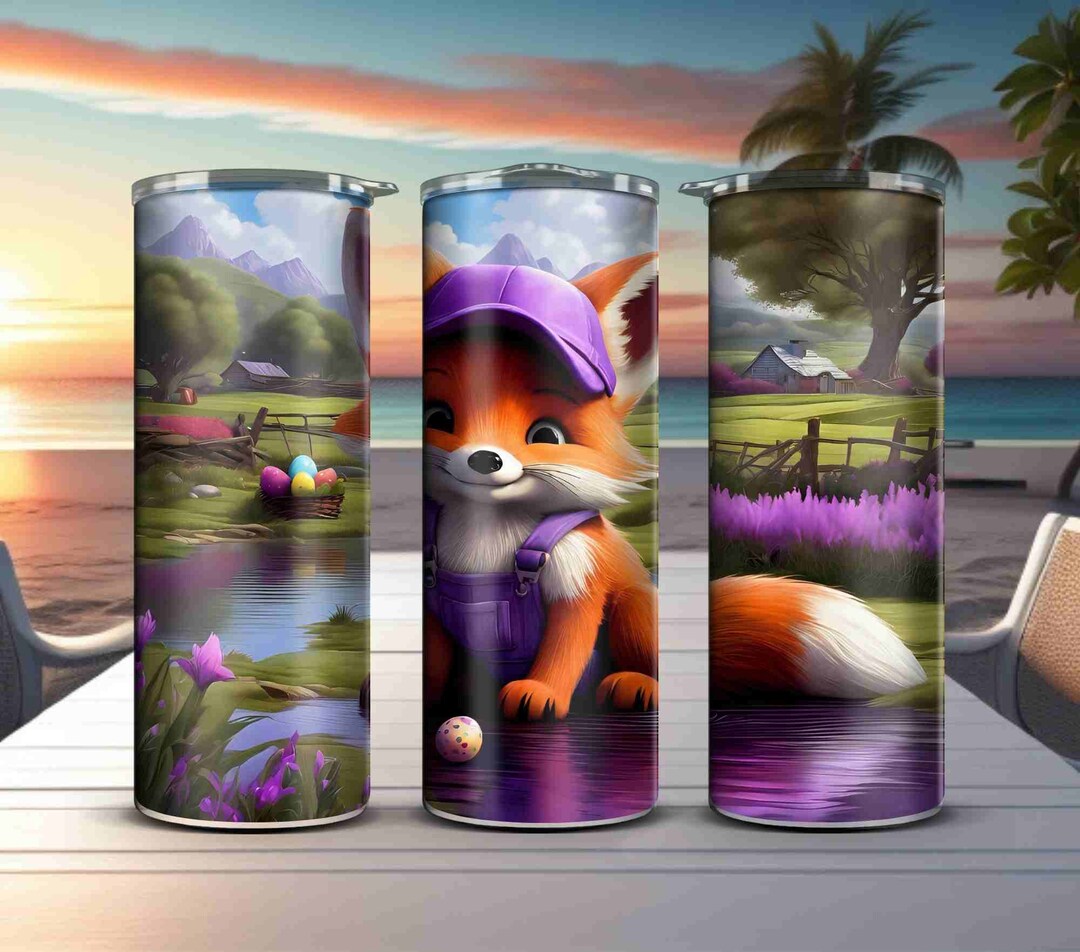 Adorable Baby Fox Png Sippy Cup Png Baby Bottle Kids Cup Purple Flowers ...