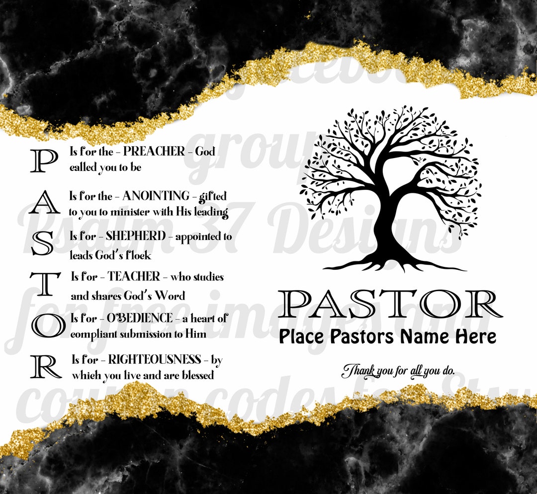 Pastor Appreciation Gift PNG Pdf Jpeg Sublimation Wrap Tumbler Bags ...
