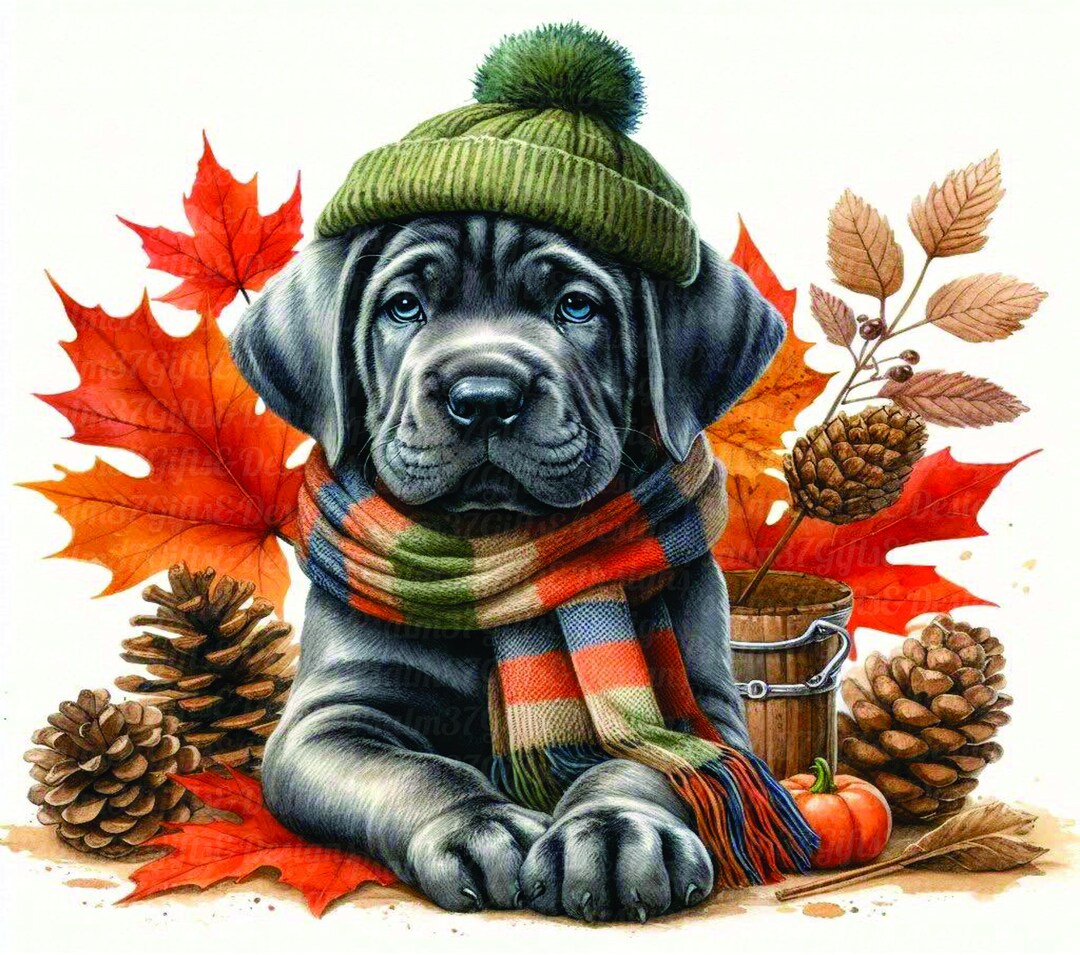Great Dane Puppy Png Fall Hat Pdf Jpeg Sublimation Tumbler Wrap Pillow ...