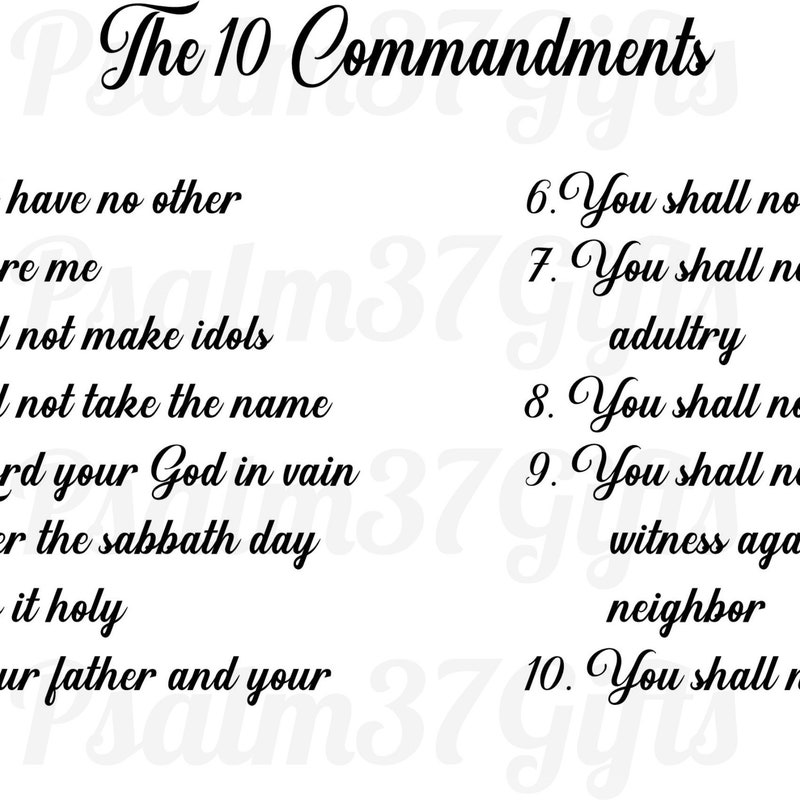 10 Commandments Svg - Etsy