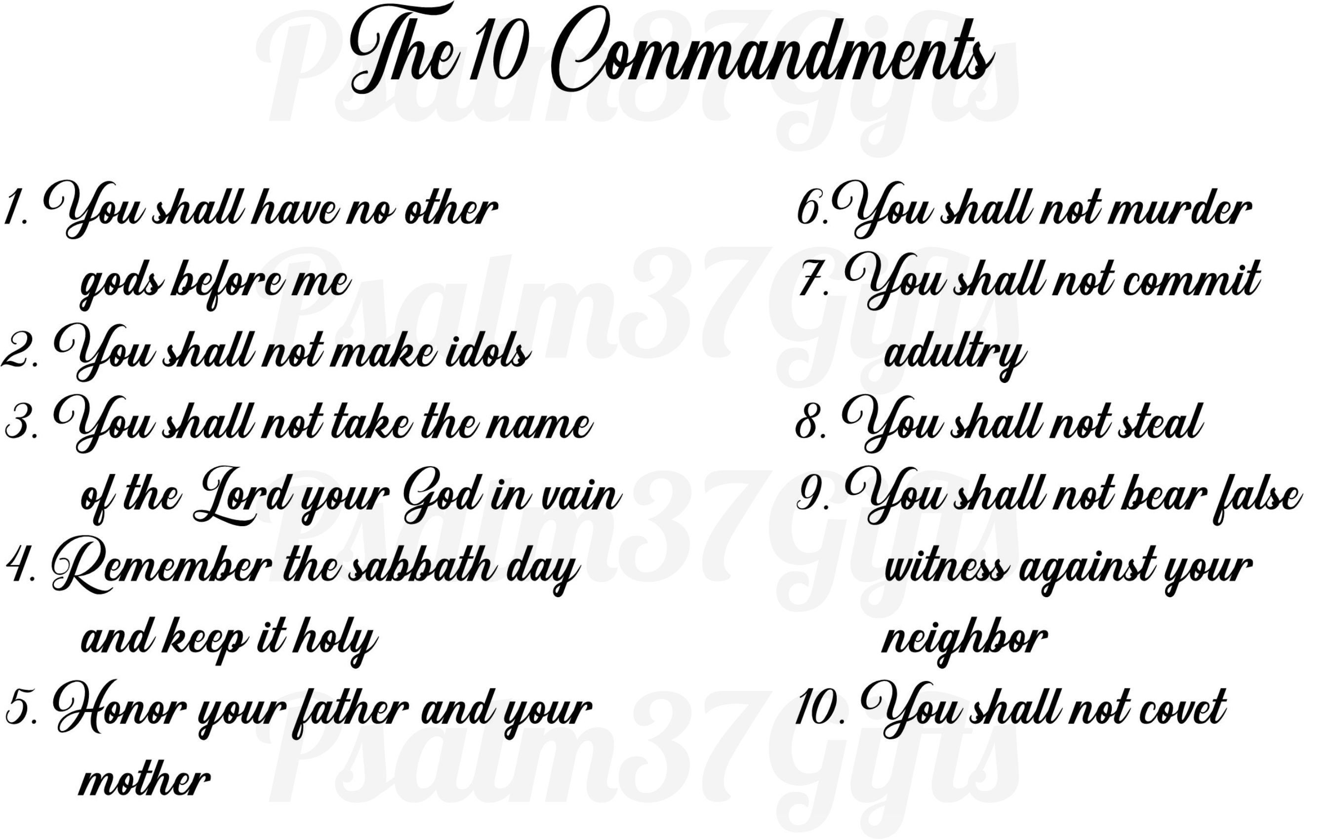 10 Commandments Svg 2 Files 1 is a Very Easy Weed for | Etsy