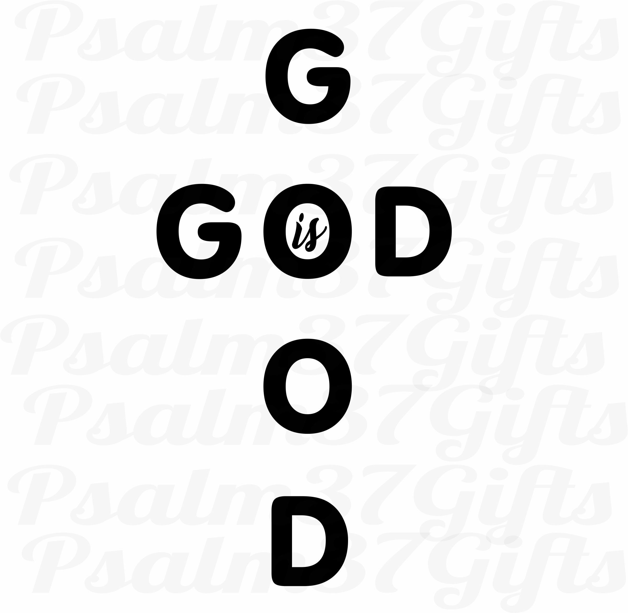 God is Good in a Cross Shape SVG File for Cricut Silhouette | Etsy