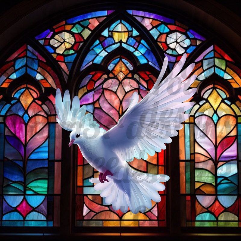 Stained Glass Dove - Etsy