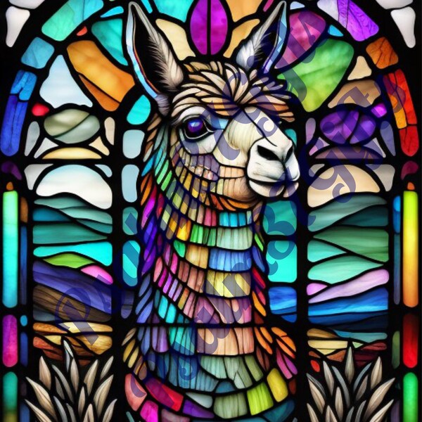 Alpaca Stained Glass - Etsy