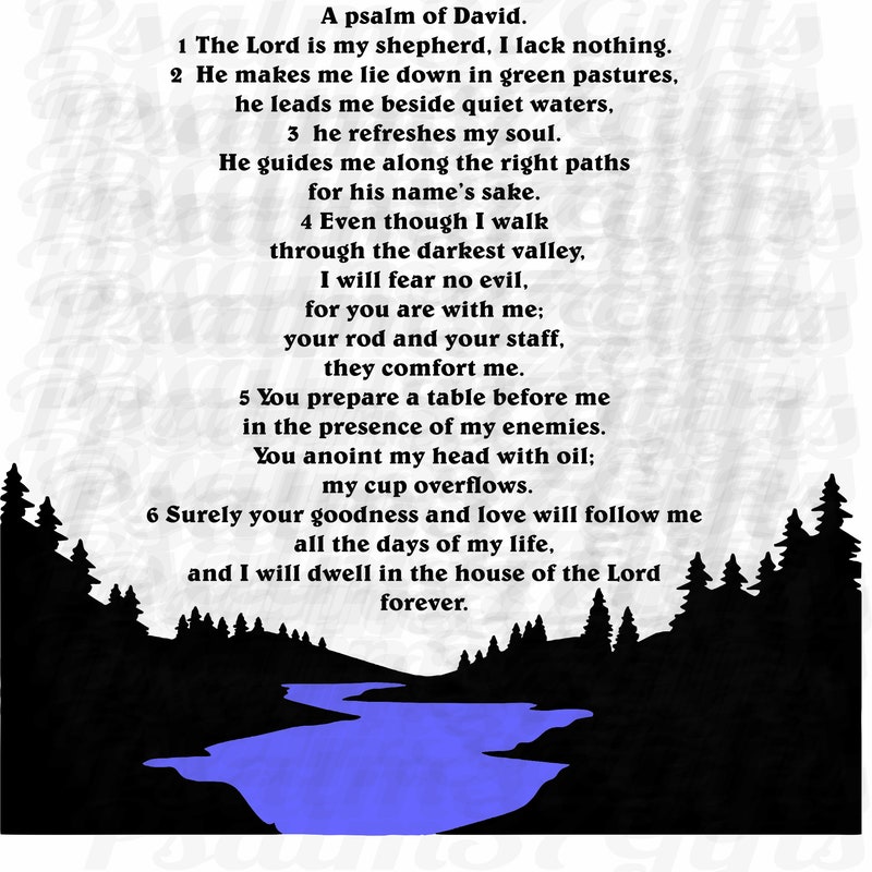 Psalm 23 Svg - Etsy