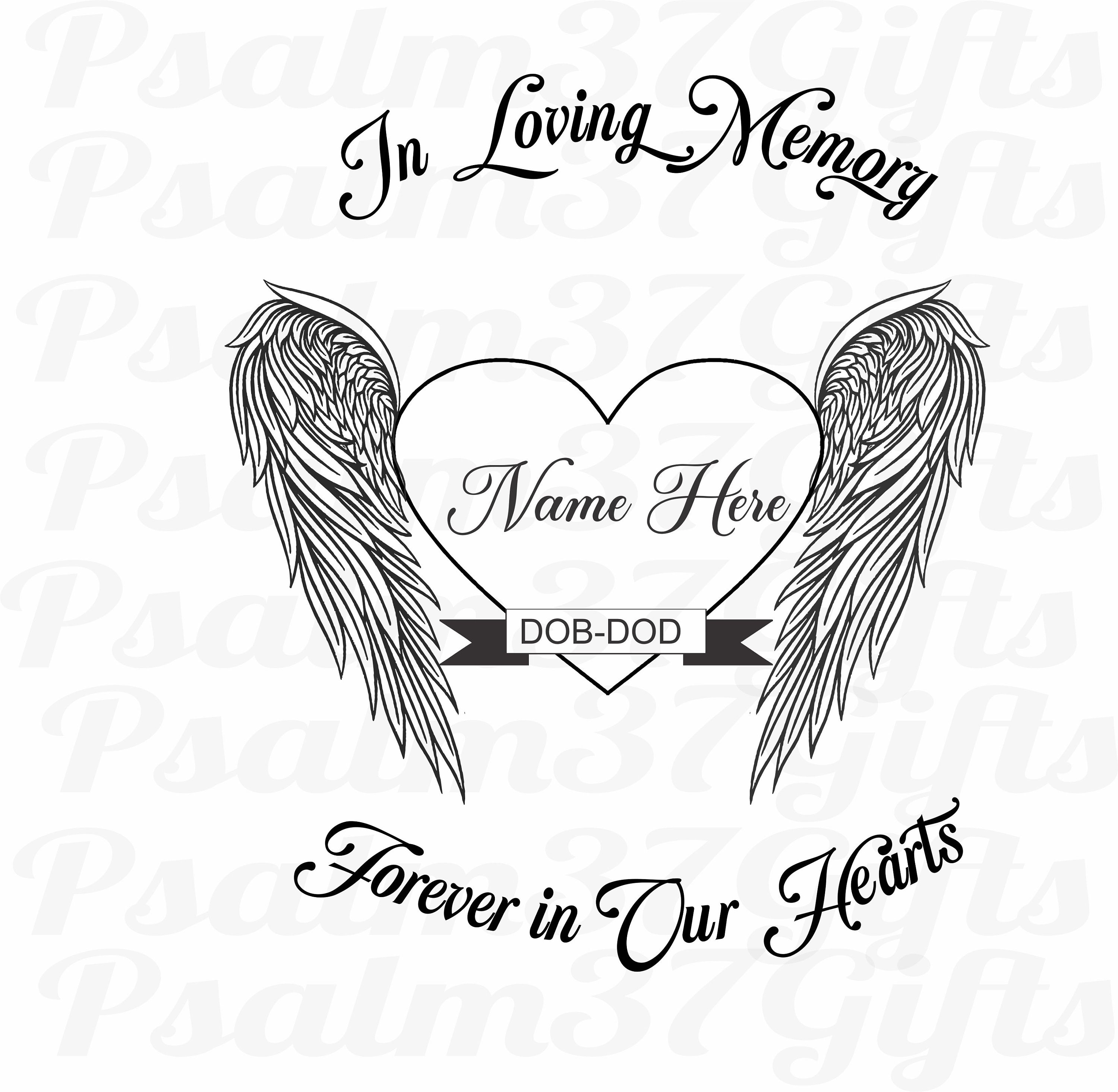 In Loving Memory of Forever in Our Hearts Memorial Heart With - Etsy