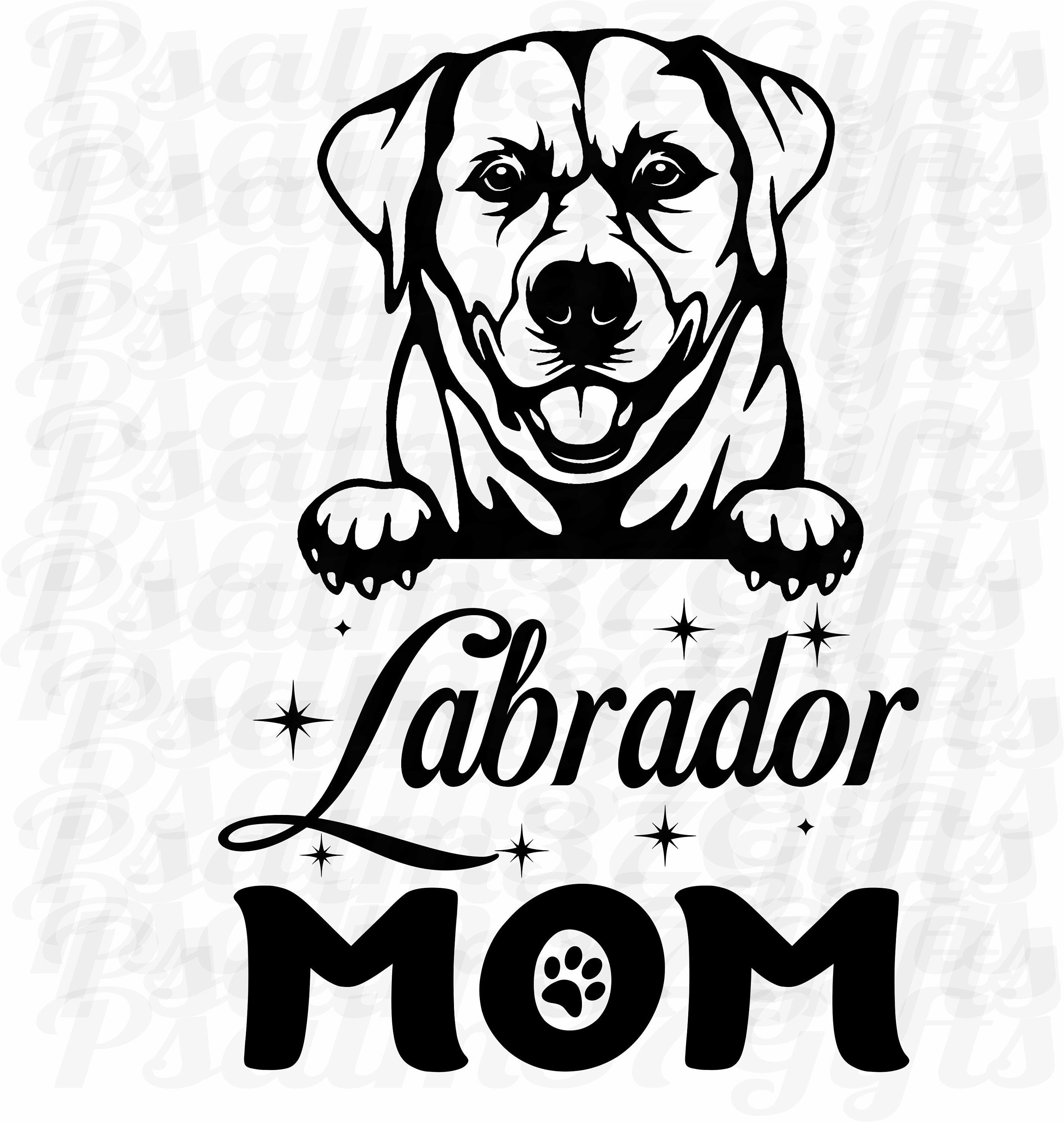Labrador Lab Mom Svg File With Pawprint Cricut Silhouette - Etsy