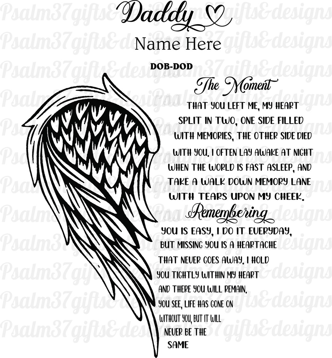 In Memory of Daddy Memorial Svg for Cricut Remembering You is Easy in ...