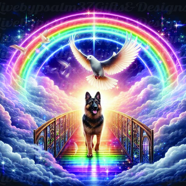 German Shepherd Rainbow Bridge - Etsy