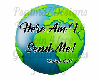 Here Am I Send Me Coloring Page in Two Sizes: 8.5X11 Bible - Etsy