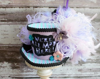 Alice in Wonderland Printable, Mad Hatter Top Hat, Cheshire Cat Mini ...