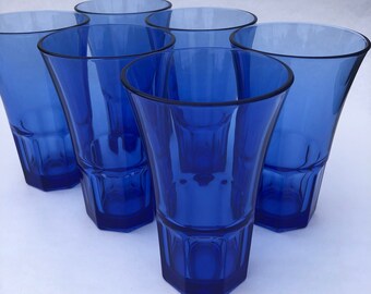 Blue glassware | Etsy