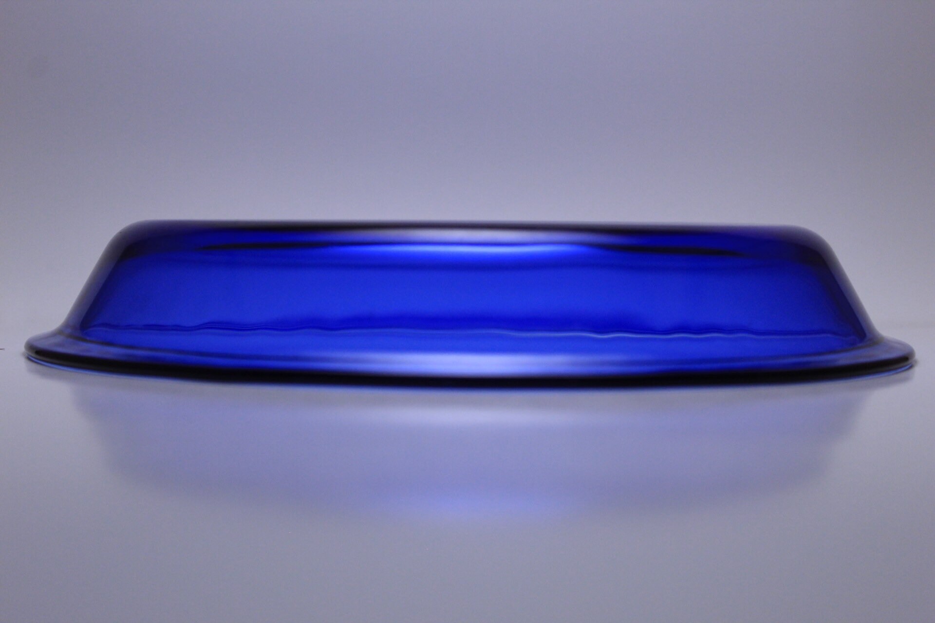 Cobalt Blue Glass Pyrex Pie Dish Pair, Blue Glass Pyrex 2-piece Pie ...