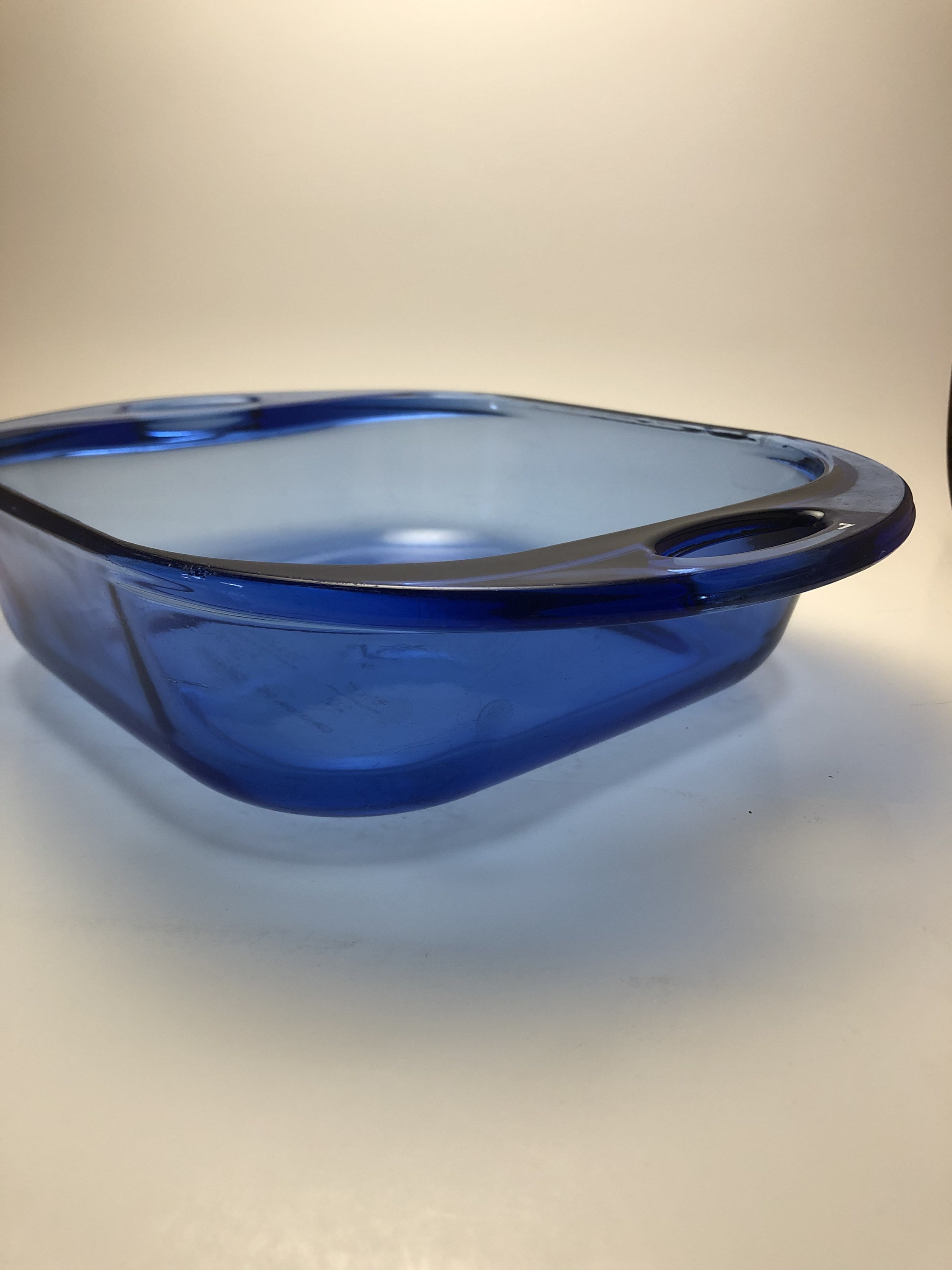 Vintage Blue Glass Square Bakeware, Blue Baking Dish in Vintage Glass ...