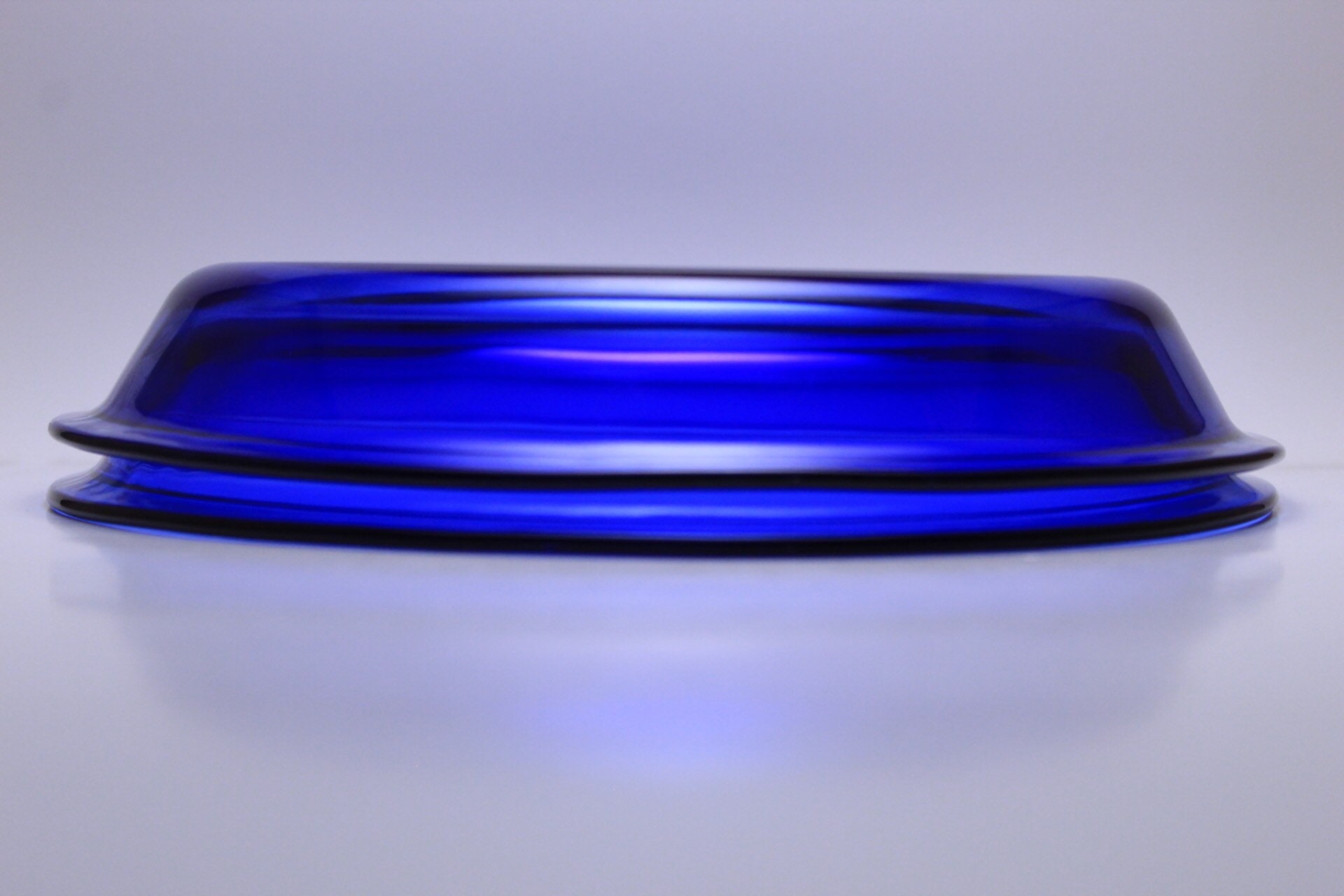 Cobalt Blue Glass Pyrex Pie Dish Pair, Blue Glass Pyrex 2-piece Pie ...