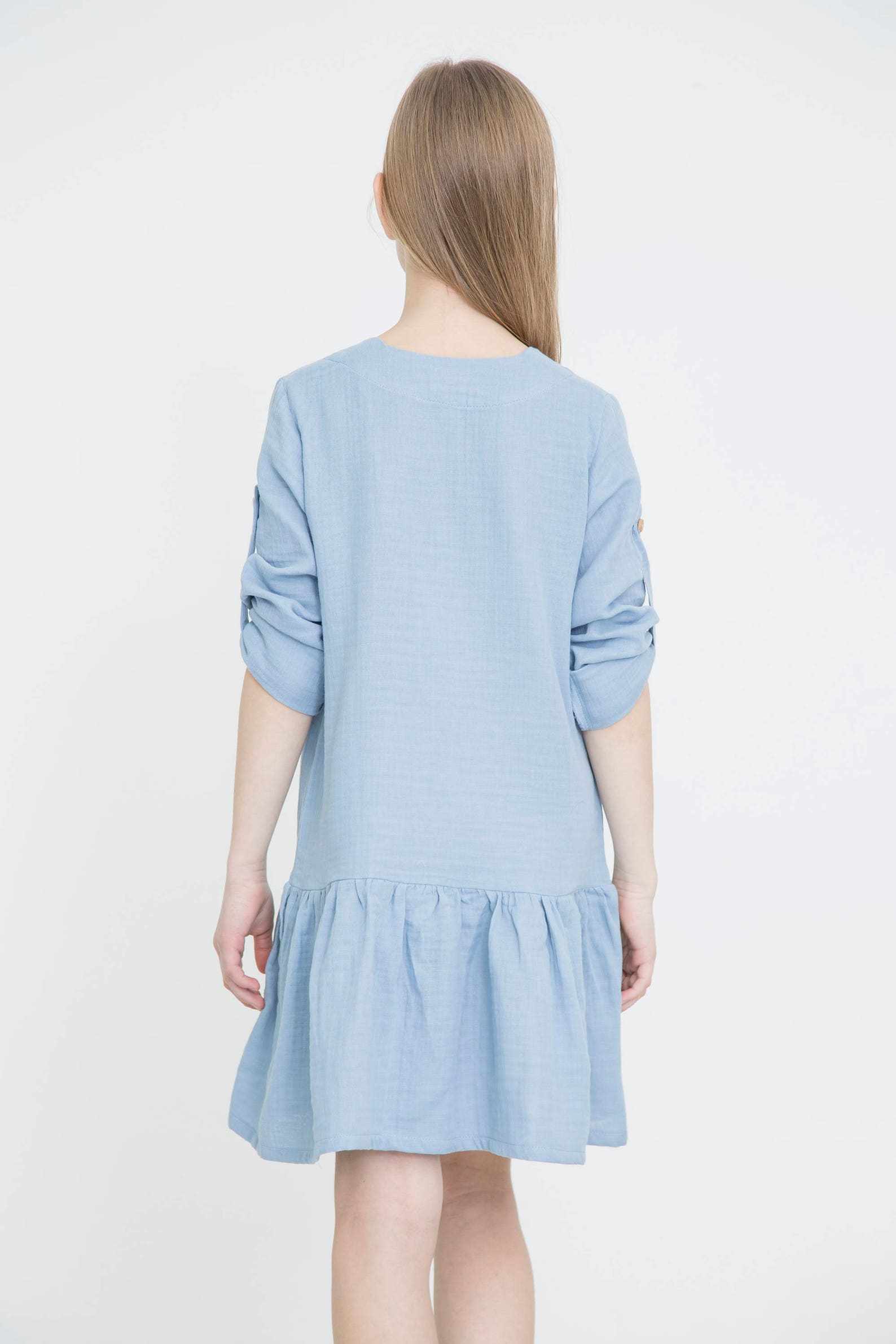 Blue Dress for Girls Long Sleeve Dress for Girls Sky Blue - Etsy