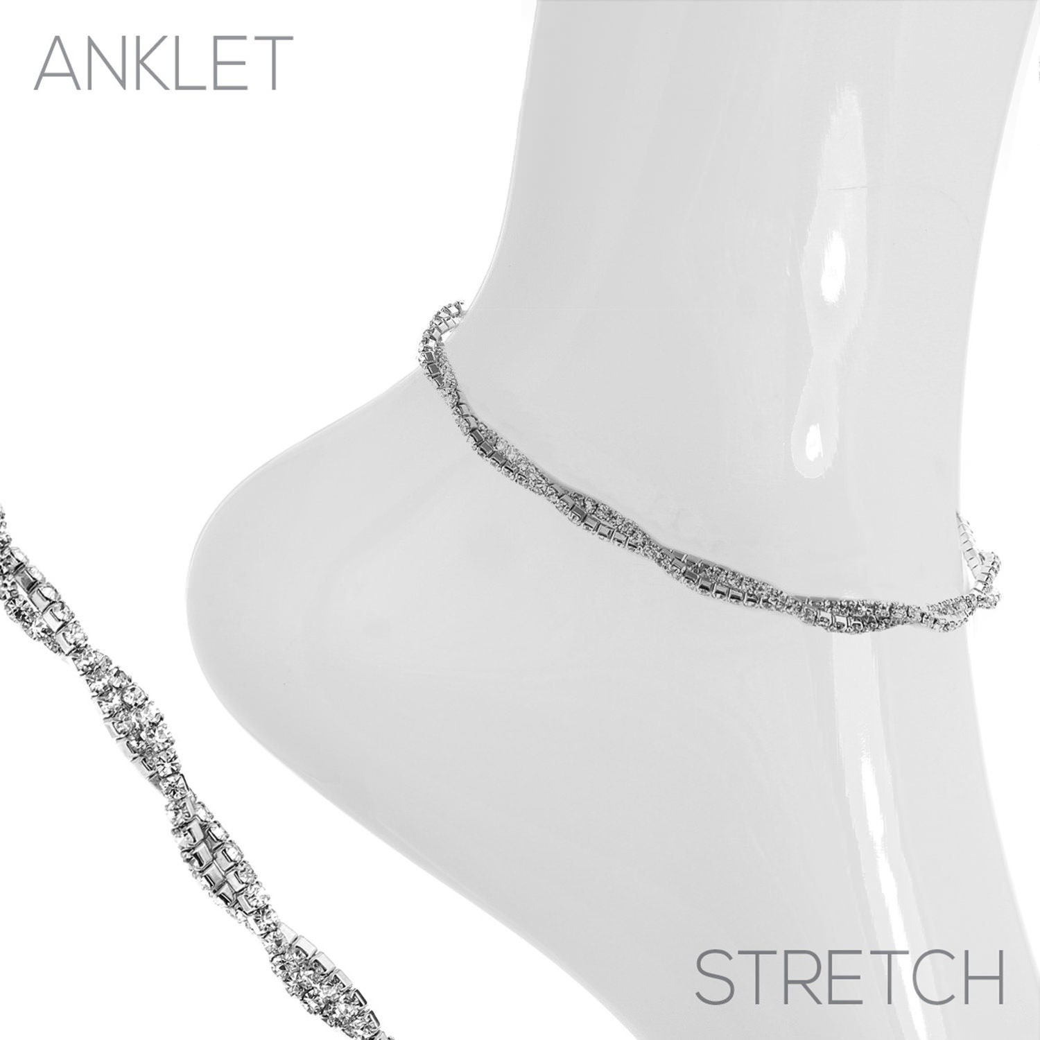 Crystal Anklet. Crystal Ankle Bracelet. Eternity Anklet. | Etsy