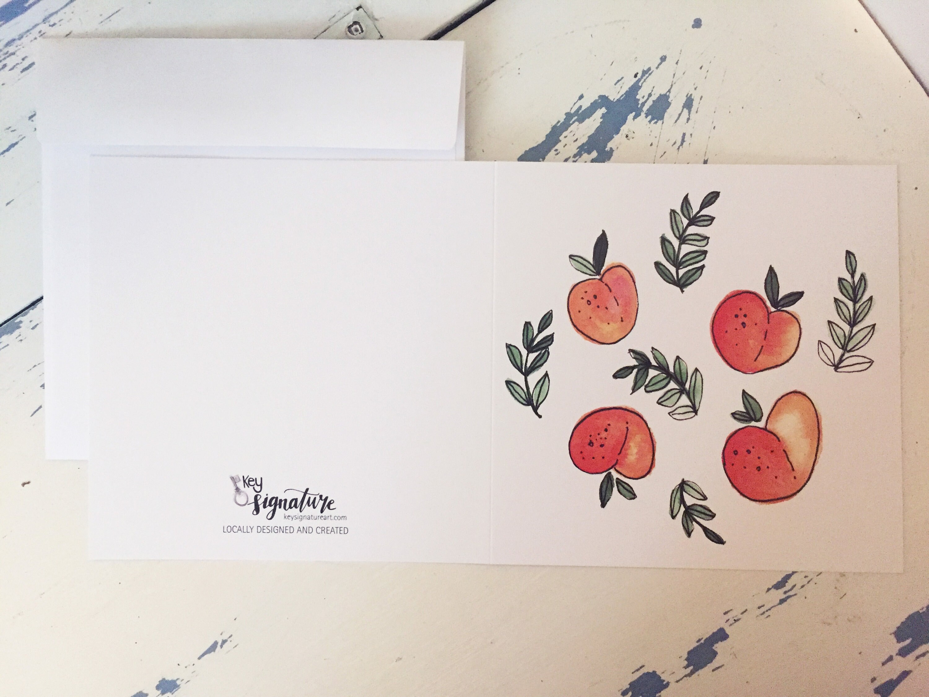 Simple Cute Peaches Watercolour Card Perfect for Any - Etsy