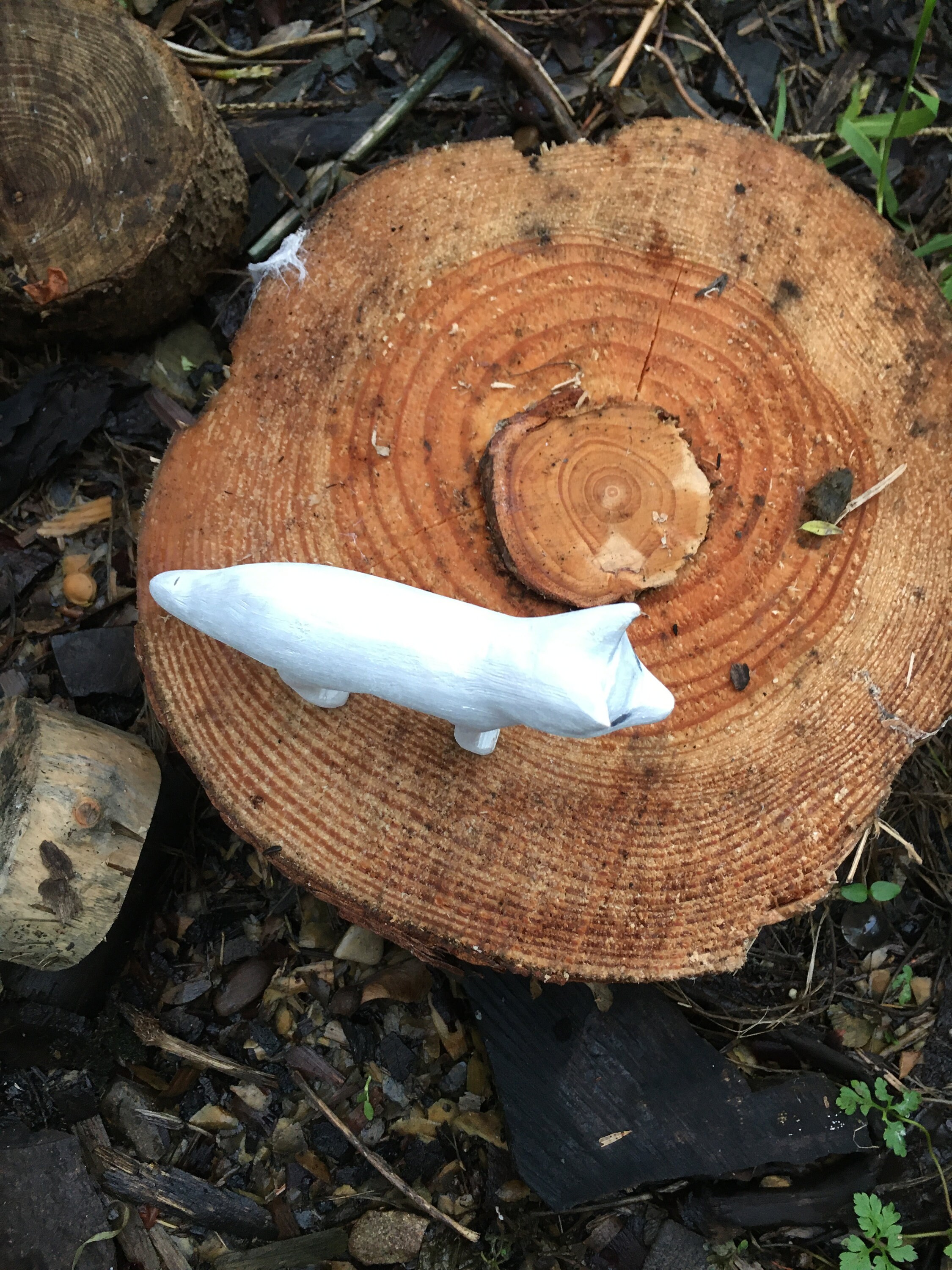 Arctic Fox Carving, Hand Painted Simple Carving - Etsy