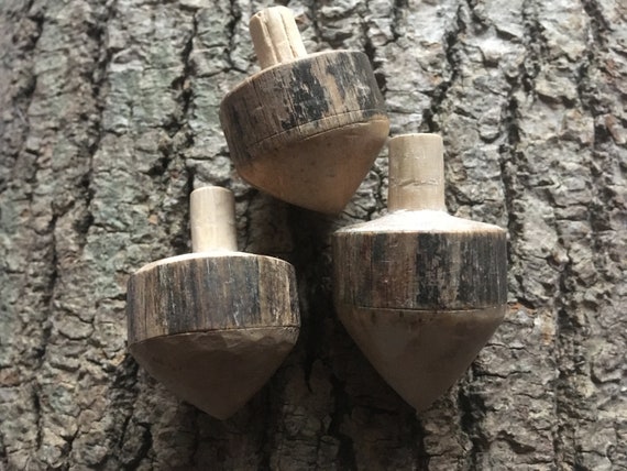 Handmade Wooden Spinning Tops | Etsy