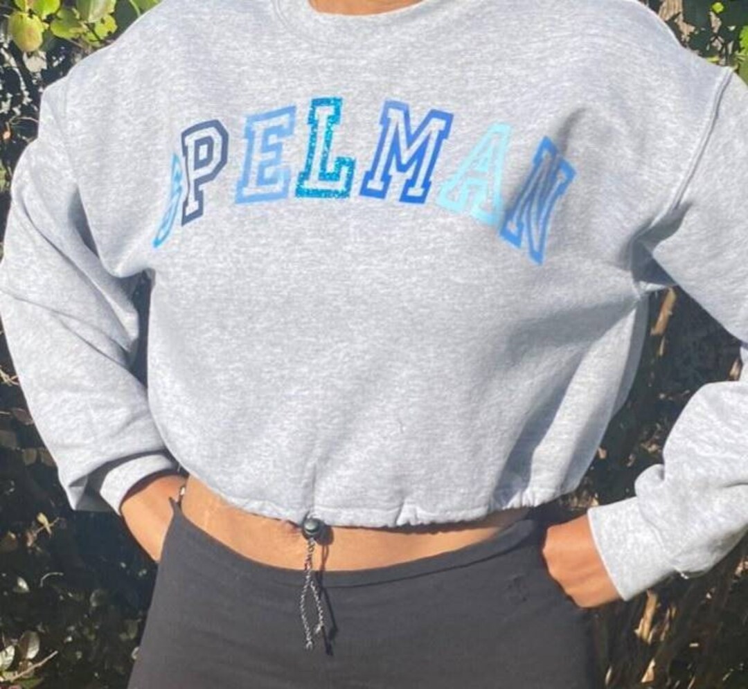 Shades of Blue Spelman Cropped or NOT Top Drawstring Sweatshirt - Etsy