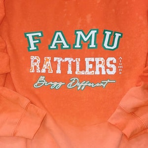 FAMU Rattlers With Alumna Option Ombre Orange, off the Shoulder ...