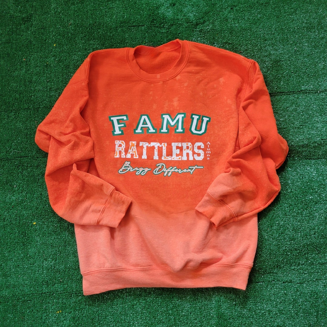 FAMU Rattlers With Alumna Option Ombre Orange, off the Shoulder ...