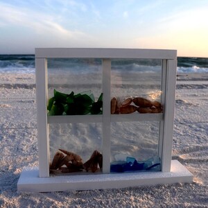 Wanderer Stand up Sea and Beach Glass Display Window With Dividers-4 ...