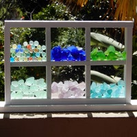 Stained Glass Coastal Sea Shells Window Corner - Etsy