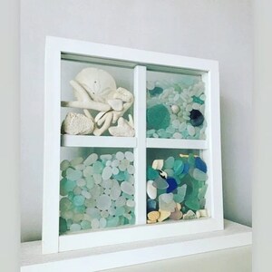 Wanderer Stand up Sea and Beach Glass Display Window With Dividers-4 ...