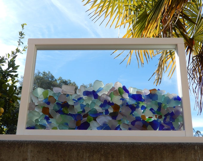 Beach Art, Shell Art, Beach Window, Shell Window, Beach Glass Art, Sea ...