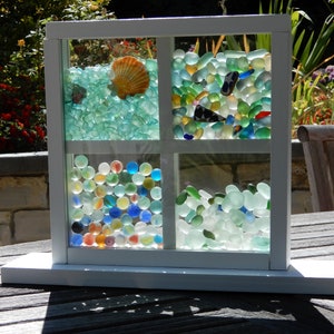 Wanderer Stand up Sea and Beach Glass Display Window With Dividers-4 ...