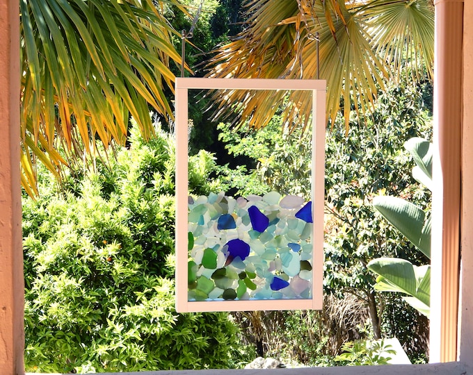 Seahorse Glass Window, Art, Ocean, Beach, Chunky Glass, Outer Banks ...