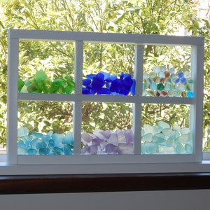 Dreamcatcher Stand up Sea and Beach Glass Display Window With Dividers ...