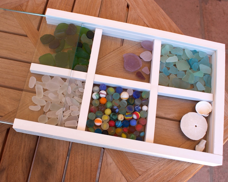 Beachcomber Divided Sea and Beach Beach Glass Display Window - Etsy