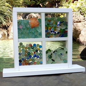 Wanderer Stand up Sea and Beach Glass Display Window With Dividers-4 ...