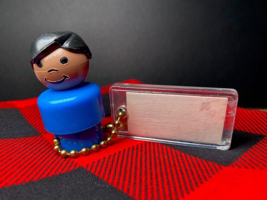 Vintage Fisher-price Little People Keychain - Etsy