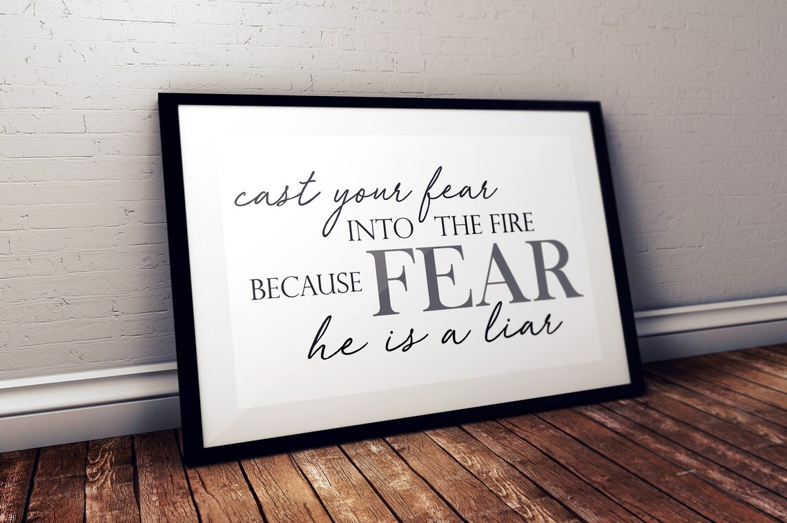 Fear is a Liar Lyric Art - SVG/JPEG/PDF - Etsy