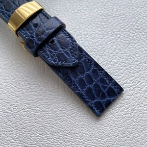 20mm - Blue Croco Embossed Simple Leather Watch Strap (small Size) - Etsy