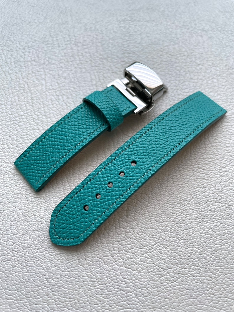 18mm Tiffany Blue Leather Simple Watch Strap small Size - Etsy