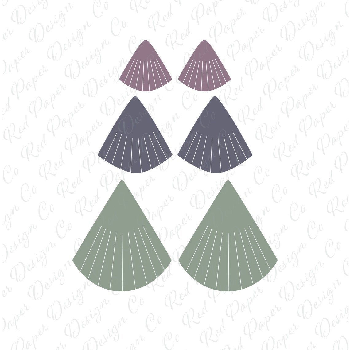 SVG Triangle Shape Earrings Leather Geometric Earrings Boho | Etsy