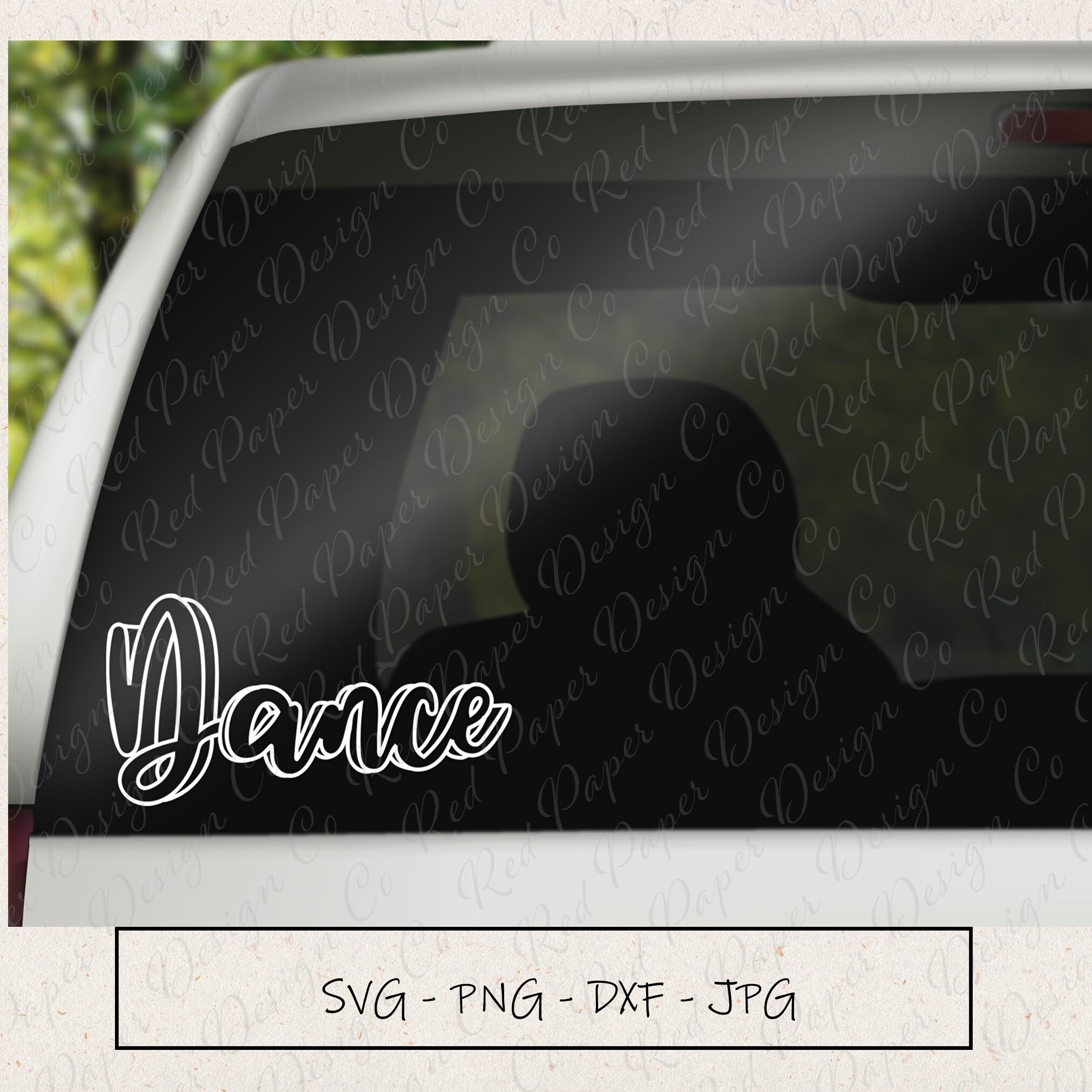 Dance Text Outline SVG DXF Cut File for Cricut Silhouette. | Etsy UK