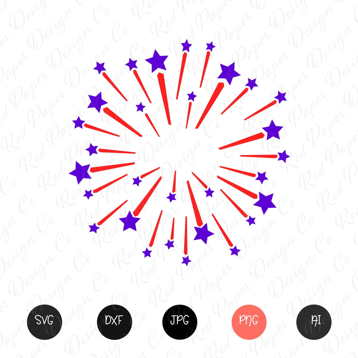Fireworks SVG USA Cut File Bundle Patriotic Silhouette | Etsy