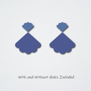 Leather Earring Shell SVG Design, Ornate Earrings, Geometric Earring ...