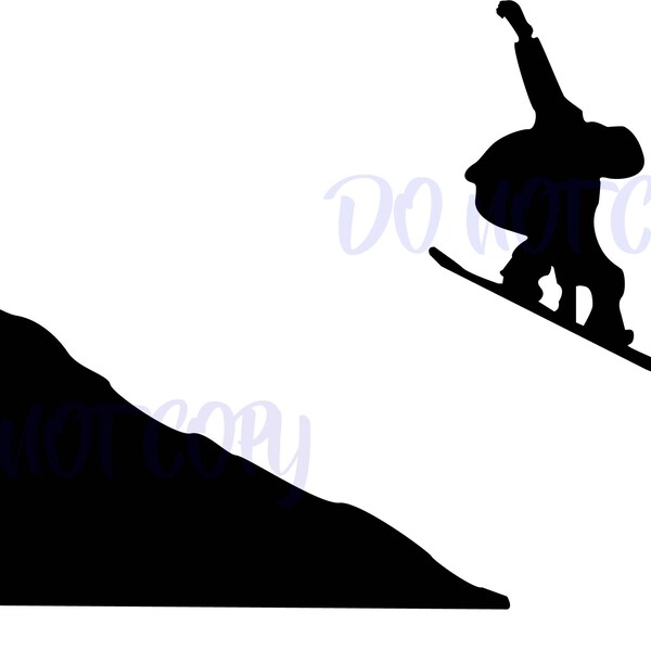 Snowboarder Vector - Etsy