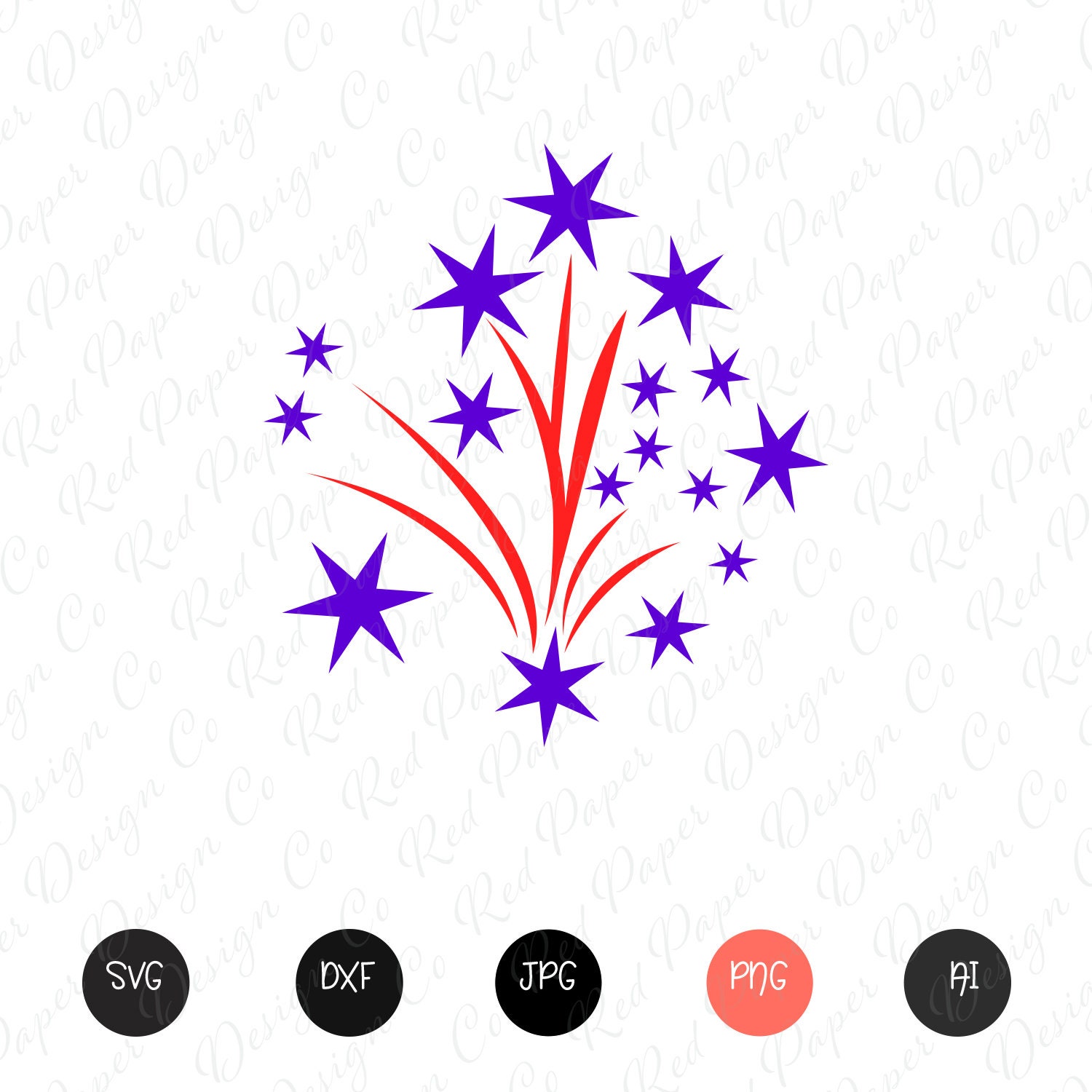 Fireworks SVG USA Cut File Bundle Patriotic Silhouette | Etsy