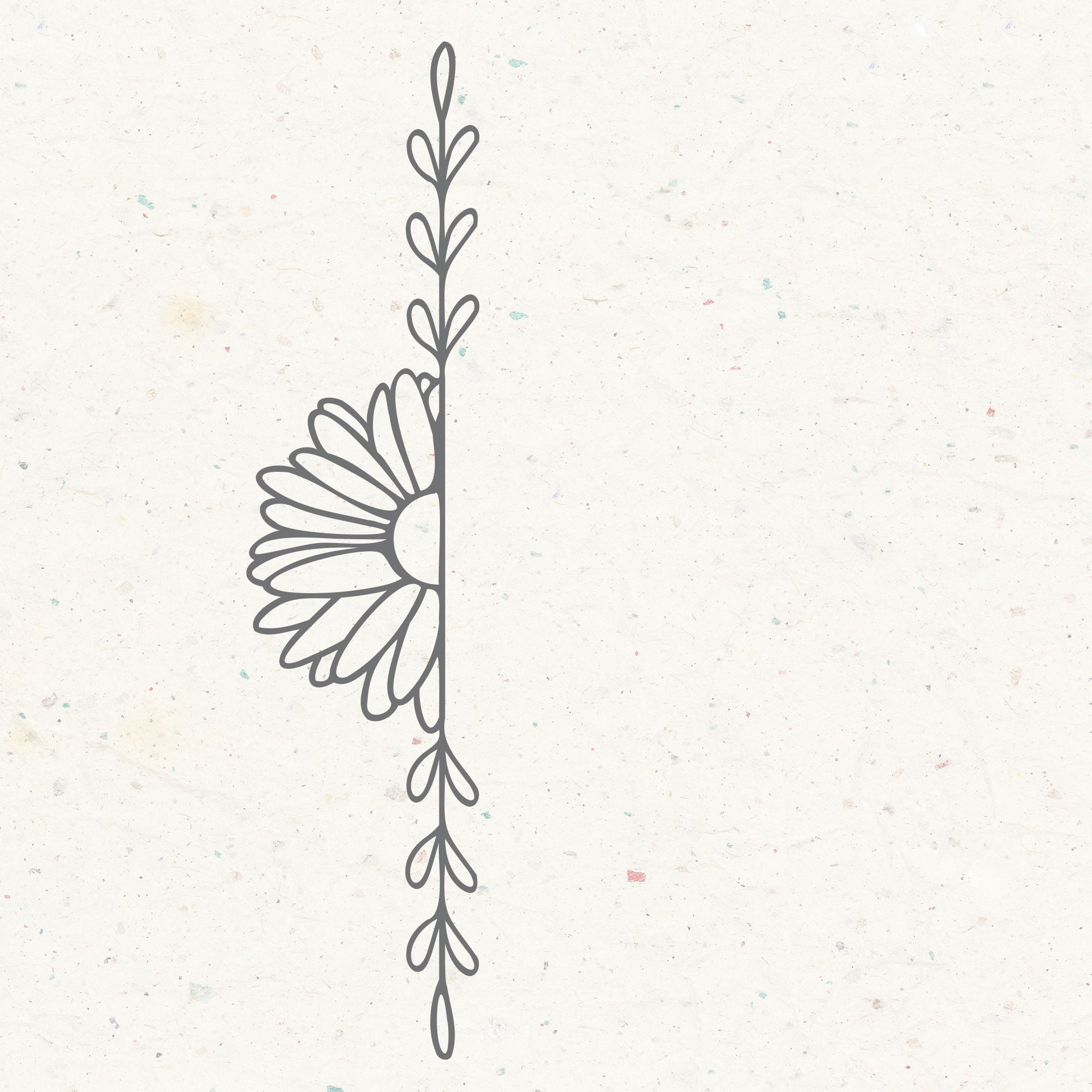Daisy Flower Border SVG Underline Divider Daisies Doodle | Etsy UK
