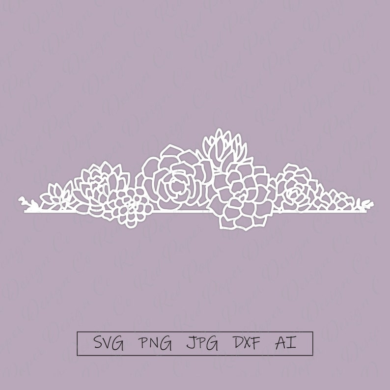 Succulent Border SVG Flower Frame for Cardmaking Signs and - Etsy Australia